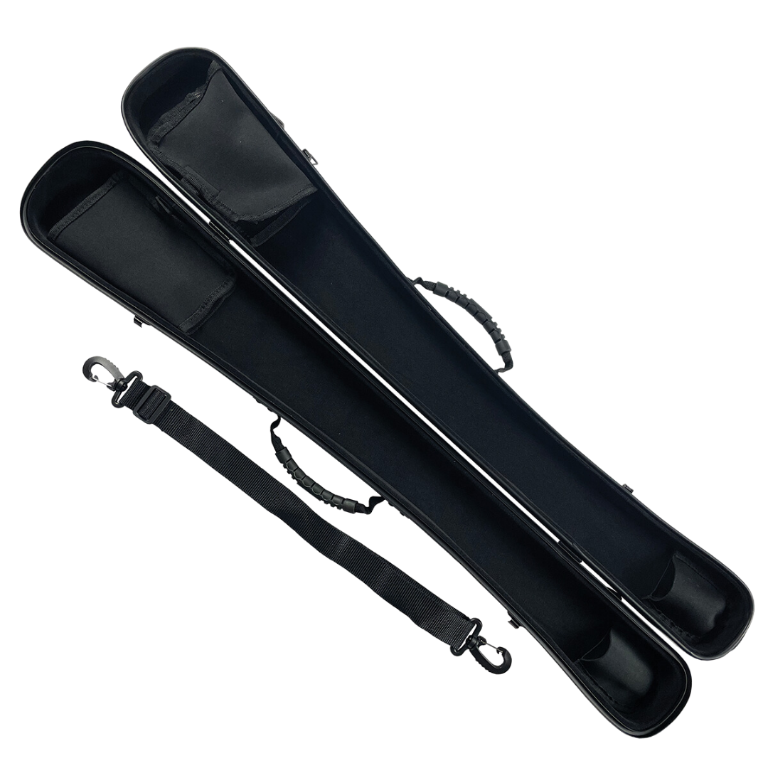 Vivo Double Bass Bow Case for 2 French or German Style Bows Silver – Simply for Strings