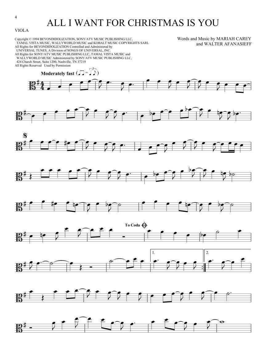 101 Christmas Songs for Viola – Simply for Strings