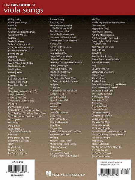 Big Book of Viola Songs – Simply for Strings