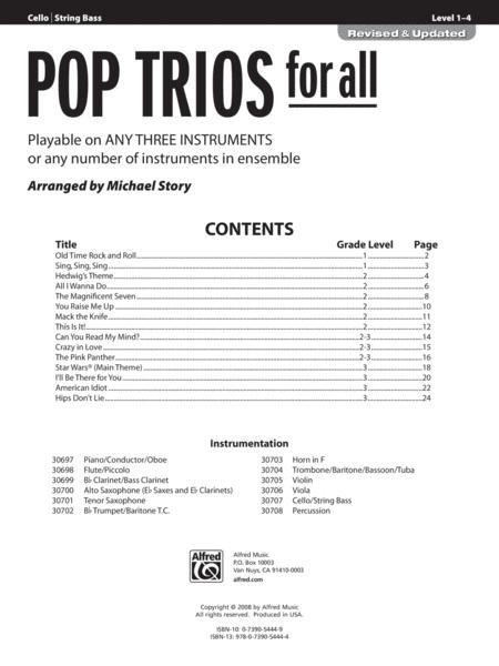 Pop Trios for All - Cello and Double Bass – Simply for Strings