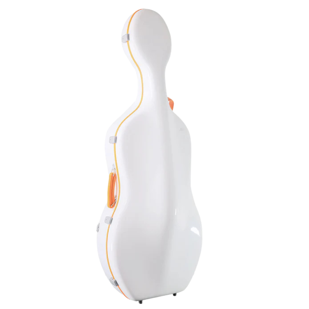 JML CL6 Carbon Fibre 2.9 Cello Case White with Orange 4/4 – Simply for ...
