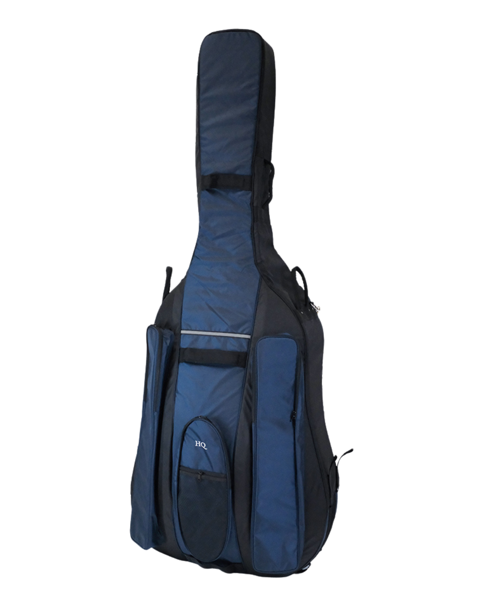 HQ Ultra-Pro Double Bass Bag with Wheel System 3/4 Blue – Simply for ...