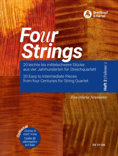 Four Strings, 20 Easy to Intermediate Pieces for String Quartet Volume – Simply for Strings