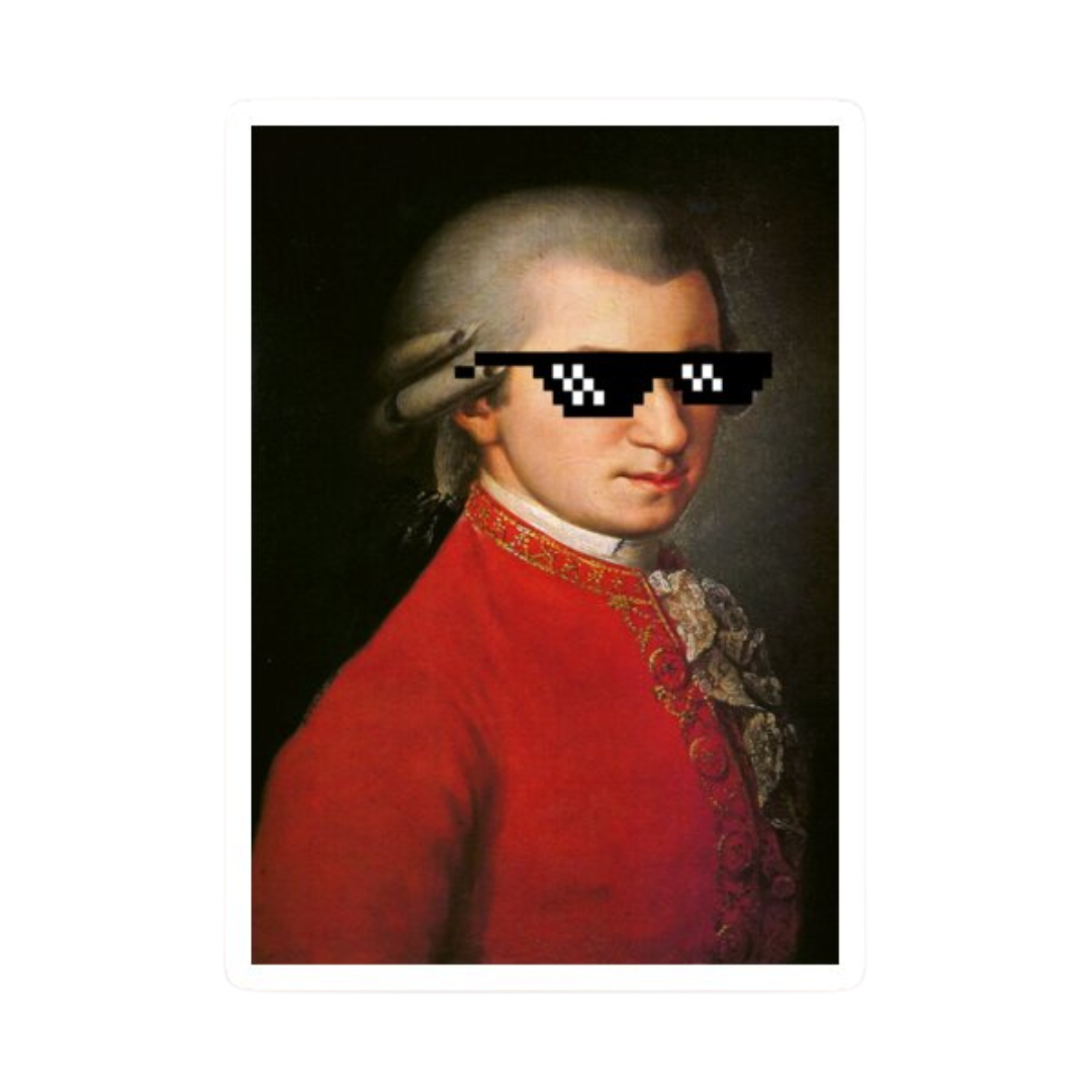 Sticker - Mozart with Sunnies – Simply for Strings