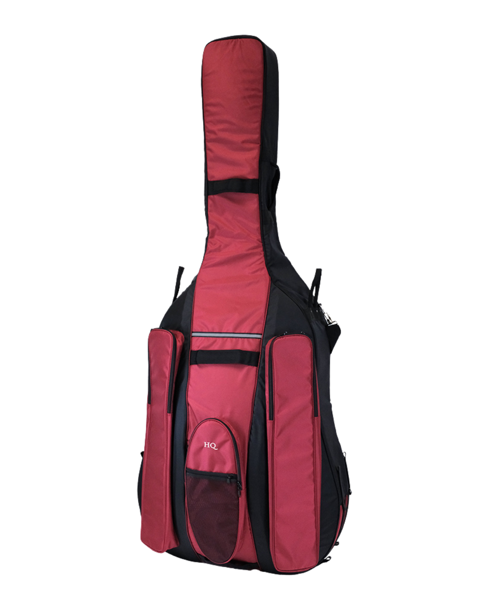 HQ Ultra-Pro Double Bass Bag with Wheel System 3/4 Red – Simply for Strings