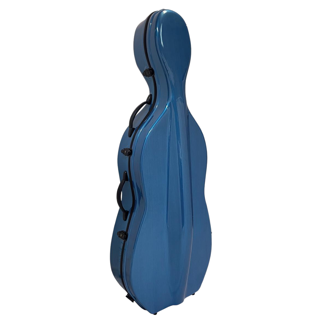 Vivo Deluxe Fibreglass Cello Case 4/4 Brushed Blue – Simply for Strings