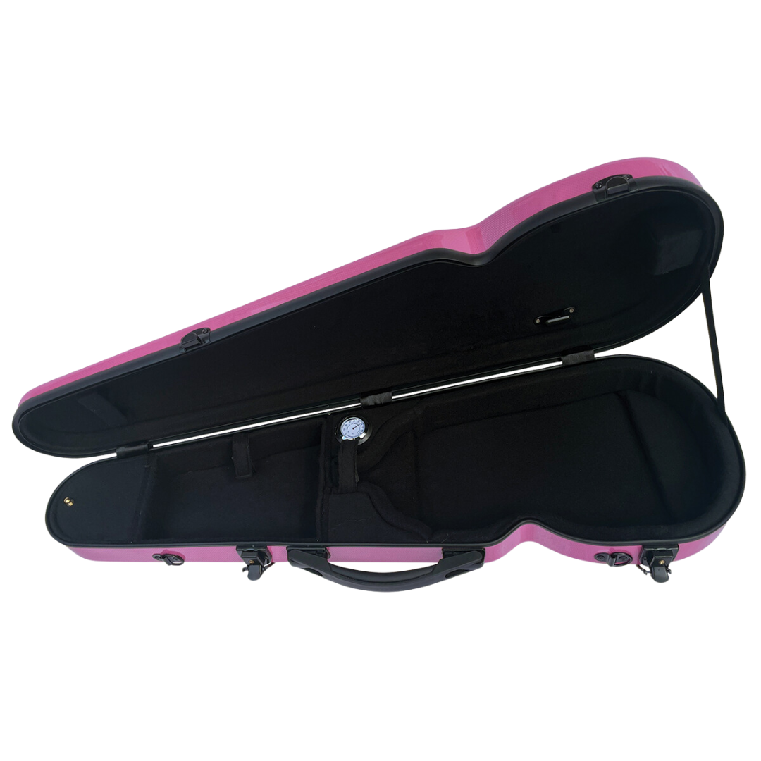 Vivo Polycarbonate Shaped Violin Case 4/4 Textured Pink – Simply for ...