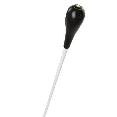 TAKT Baton 15" - White Stick with Pear Shaped Ebony Handle and Parisia ...