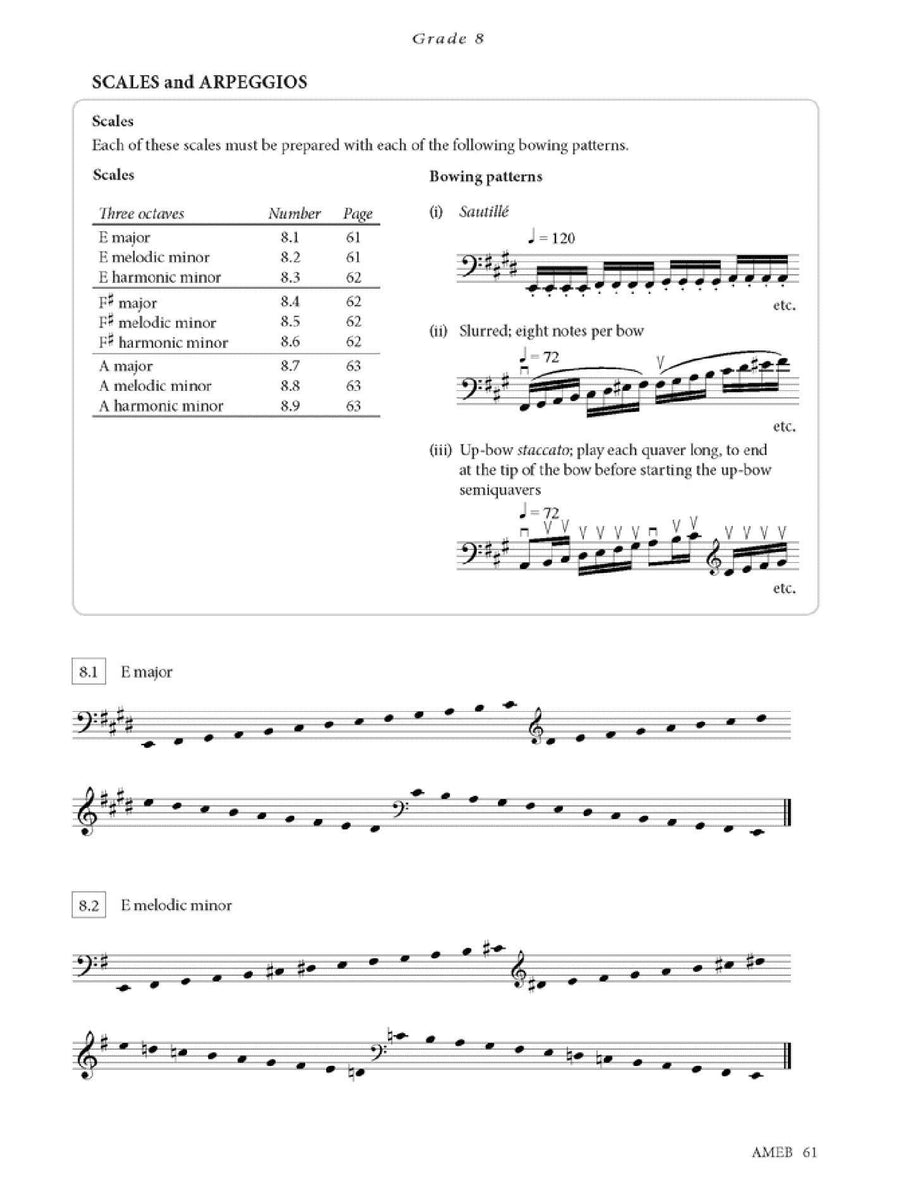 AMEB Double Bass Technical Workbook (2013) – Simply for Strings