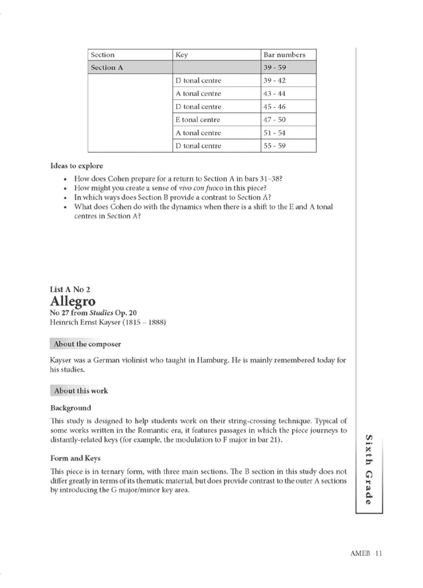 AMEB Violin Series 9 CD and Handbook Grade 6 – Simply for Strings