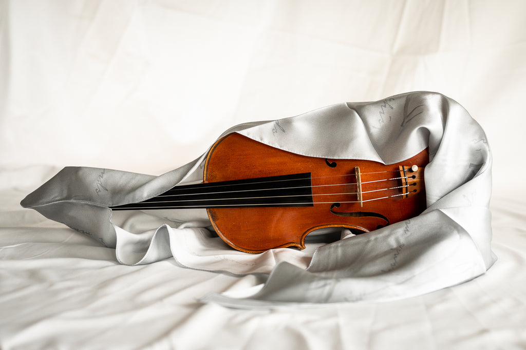 Leatherwood Silk Instrument Wrap - Pure Mulberry Silk Light Grey ...