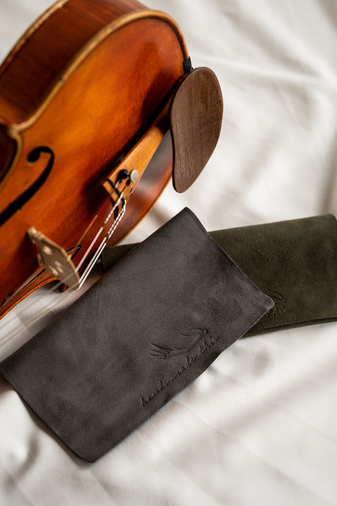 Leatherwood Chin Rest Cover - Italian Suede Graphite Grey – Simply for ...