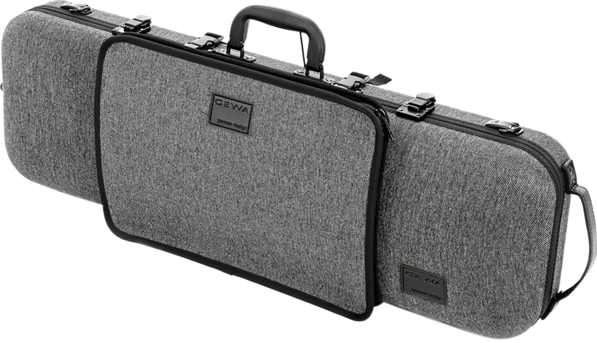 GEWA Bio-S Oblong Violin Case with Sheet Music Pocket 4/4 Black/Grey ...
