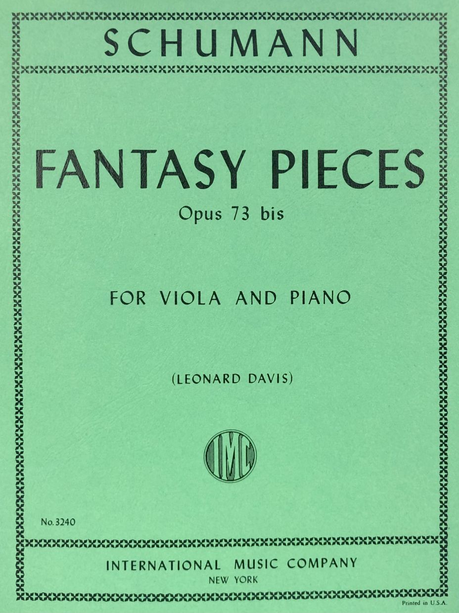 Schumann, Fantasy Pieces Op. 73 for Viola and Piano (IMC) – Simply for ...