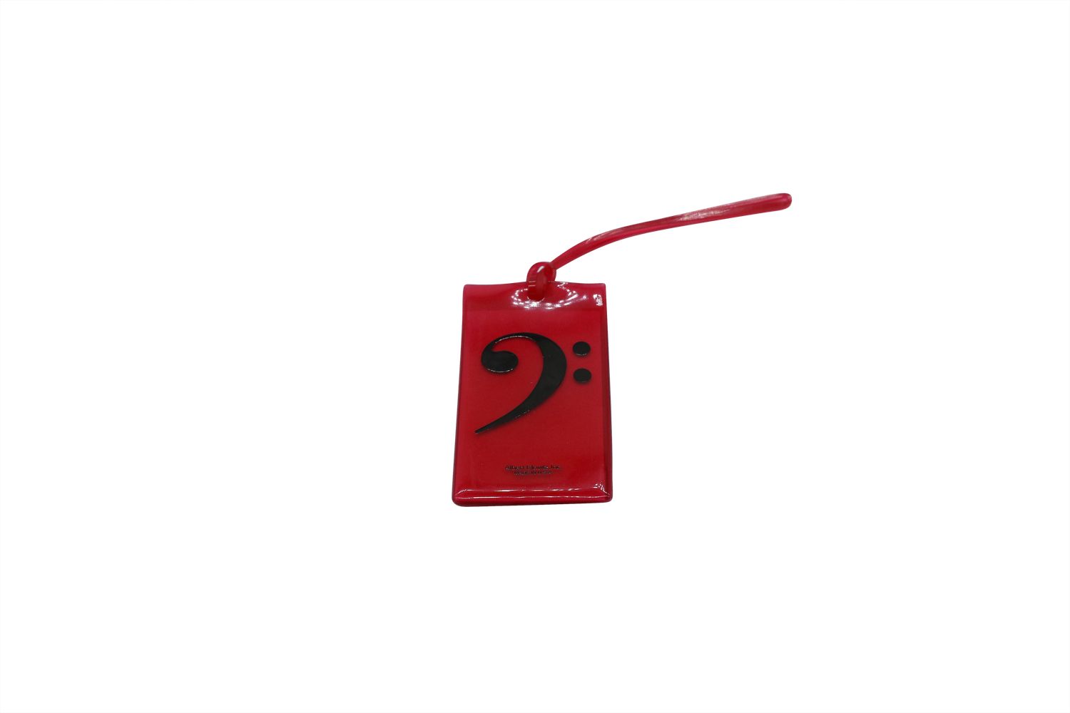 Luggage Tag - Colourful Soft Rubber with Black Bass Clef – Simply for ...