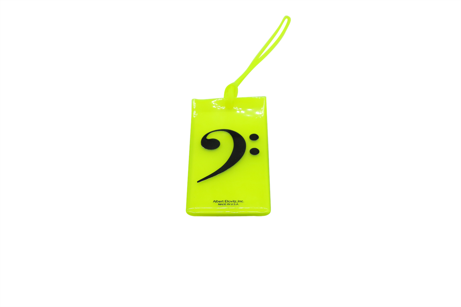 Luggage Tag - Colourful Soft Rubber with Black Bass Clef – Simply for ...