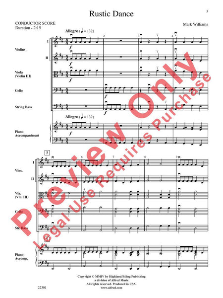 Rustic Dance (Mark Williams) for String Orchestra – Simply for Strings