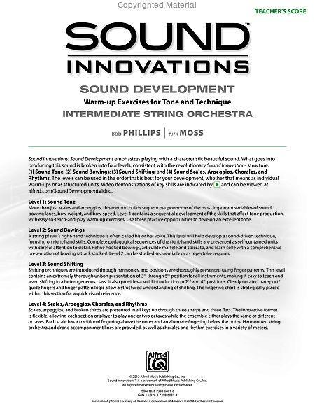 Sound Innovations Sound Development Conductors Score – Simply for Strings