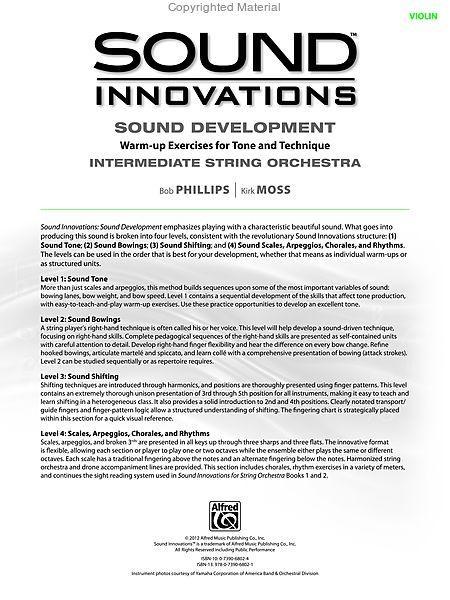 Sound Innovations Sound Development Violin – Simply for Strings