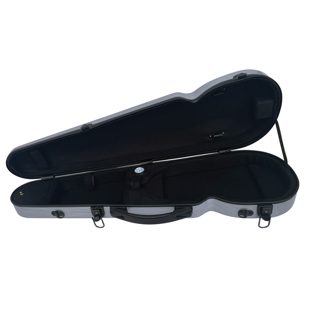 Vivo Polycarbonate Shaped Violin Case 3/4 Brushed Silver – Simply for ...